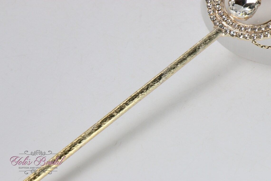 FAST SHIPPING!! Beautiful Gold Scepter, Crystal Scepter, Scepter, Gold ...