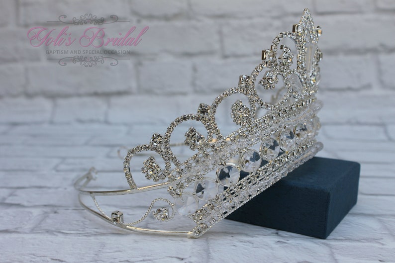 FAST SHIPPING Silver Sparkling Tiara Crystal Tiara Wedding | Etsy