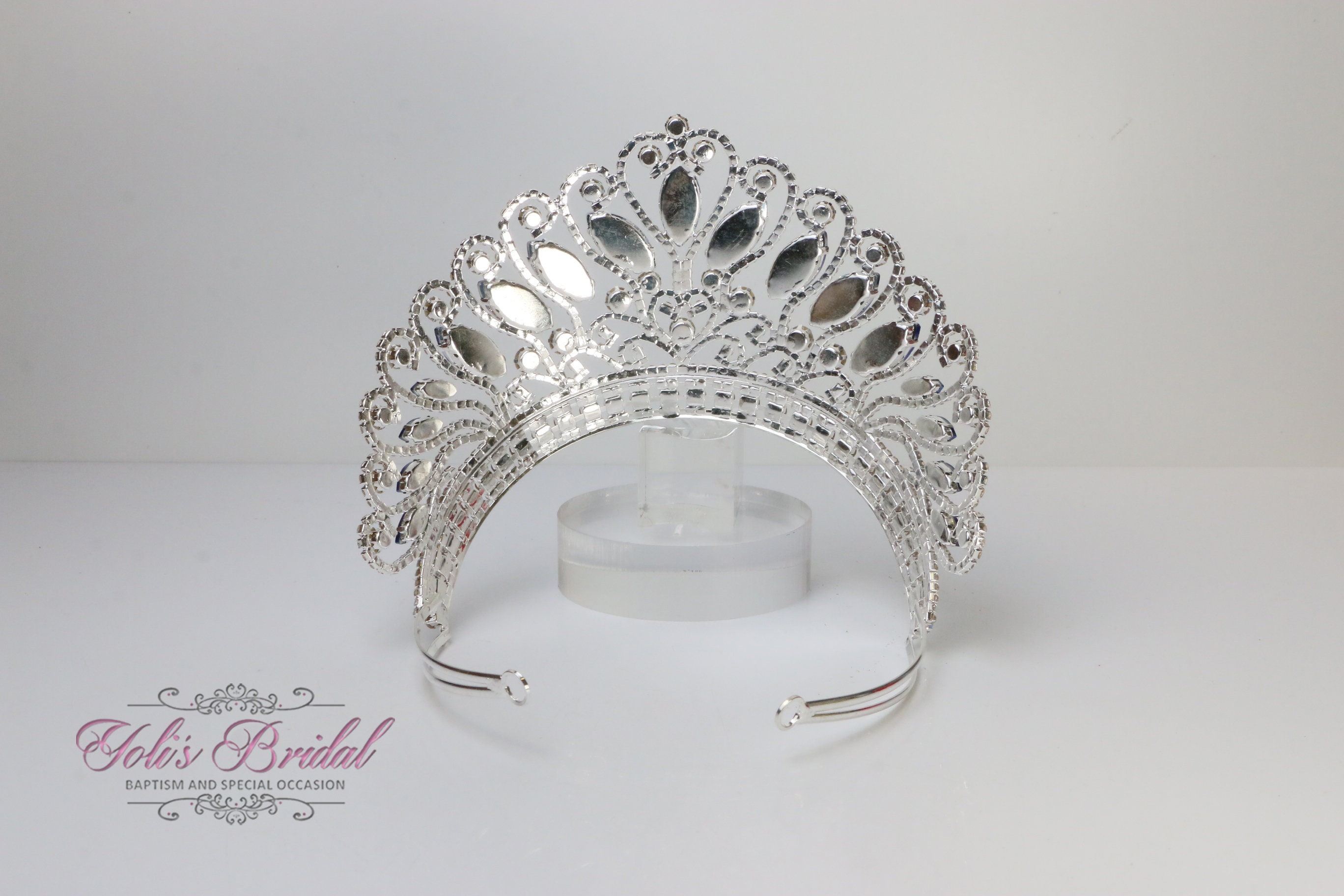 FAST Shipping!! Silver and Blue With AB Stones Tiara, Gorgeous Silver ...