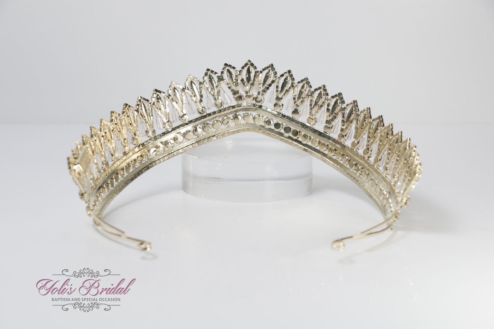 FAST SHIPPING! Gold Sparkling Tiara, Crystal Tiara, Wedding Tiara ...