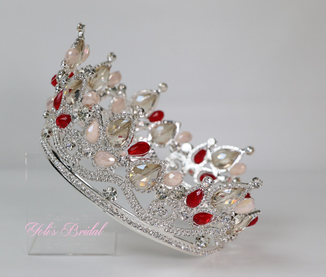 FAST SHIPPING!!! Silver and Ruby and Little Girl Round Crown, Royal ...