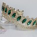 FAST SHIPPING Gold With Jade Stones Crown, Gorgeous Gold Tiara ...
