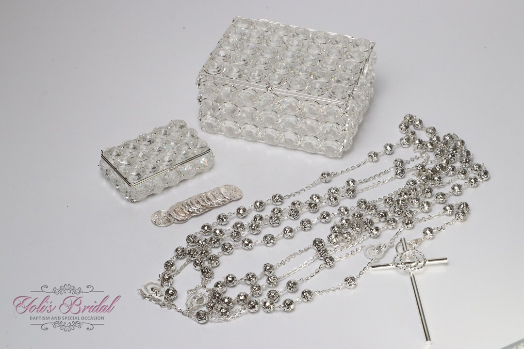FAST SHIPPING!! Beautiful Wedding Lasso and Box Set in Silver, Wedding ...