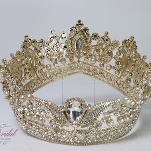 FAST SHIPPING!!! Gold Round Crown, Royal Crown, Full Crown, Tiara ...