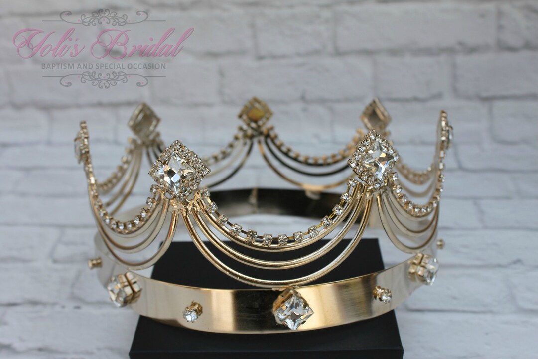 Fast Shipping!! Male Full Round Crown, King Crown, Adult King Crown ...