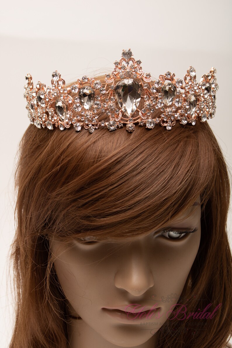 FAST SHIPPING Rose Gold Wedding Tiara Rose Gold Bridal - Etsy