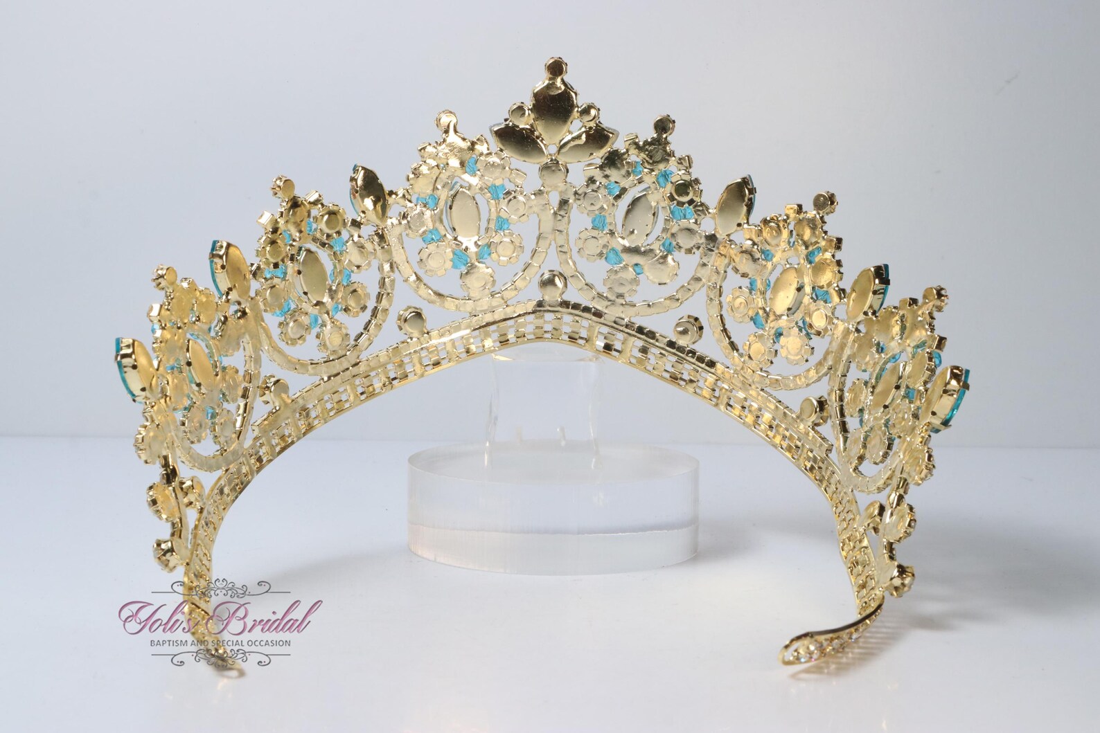 FAST SHIPPING! Gold With Turquoise Stones Tiara, Gorgeous Gold Tiara ...