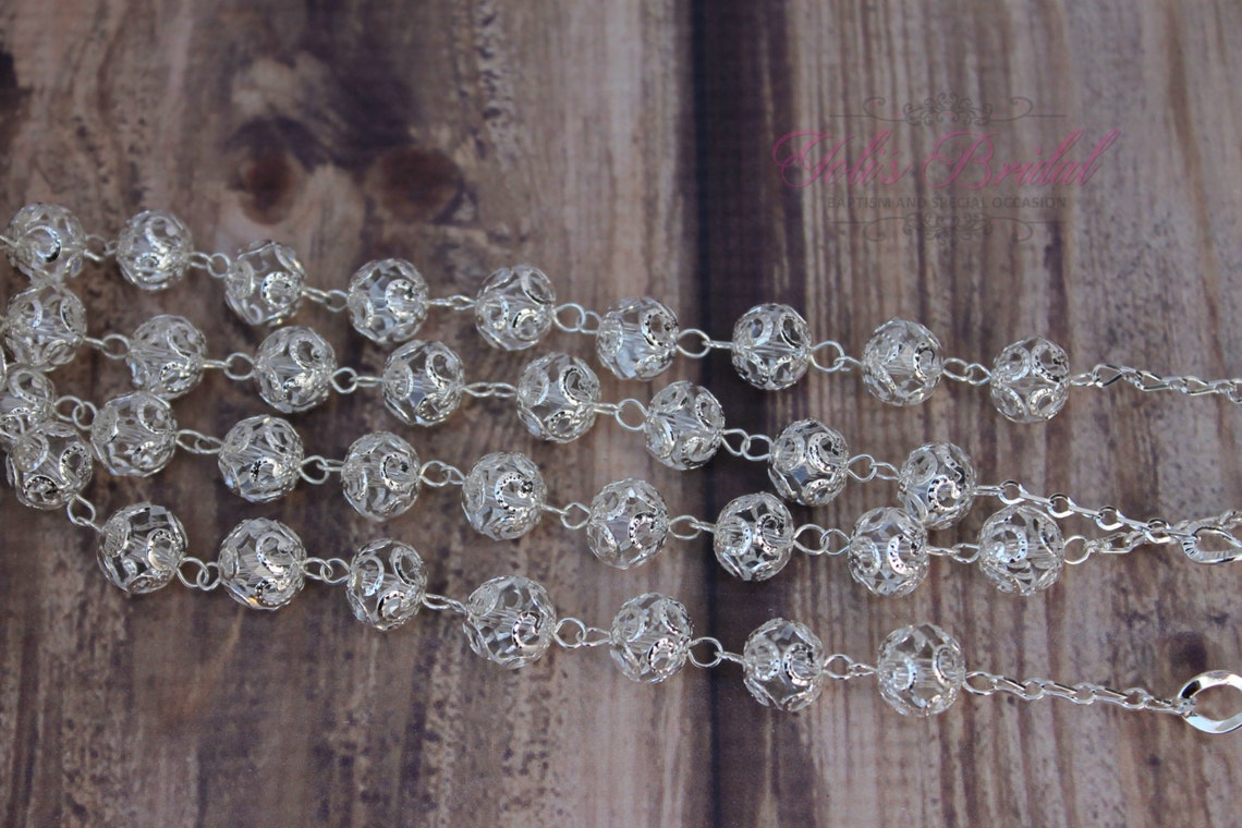 Beautiful Wedding Lasso with matching Mini Rosary Gold or | Etsy