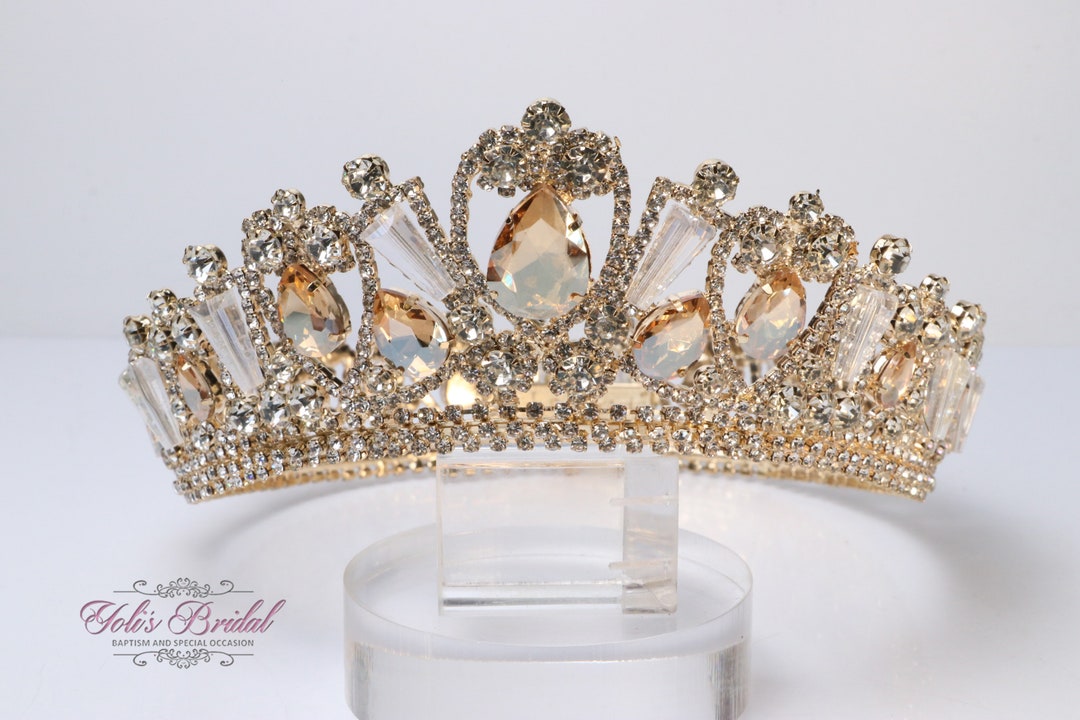 FAST SHIPPING!! Gold Round Crown, Royal Crown, Full Crown, Tiara ...