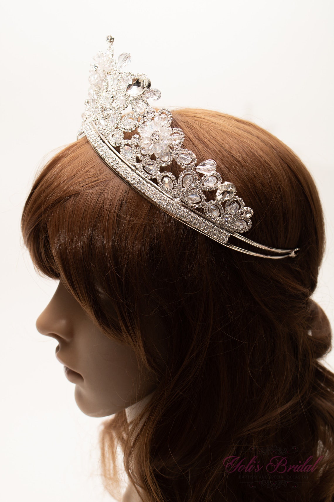 FAST SHIPPING Silver Sparkling Tiara Crystal Tiara Wedding | Etsy