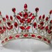 FAST SHIPPING Gold With Red Stones Tiara, Gold Tiara, Tiara With ...