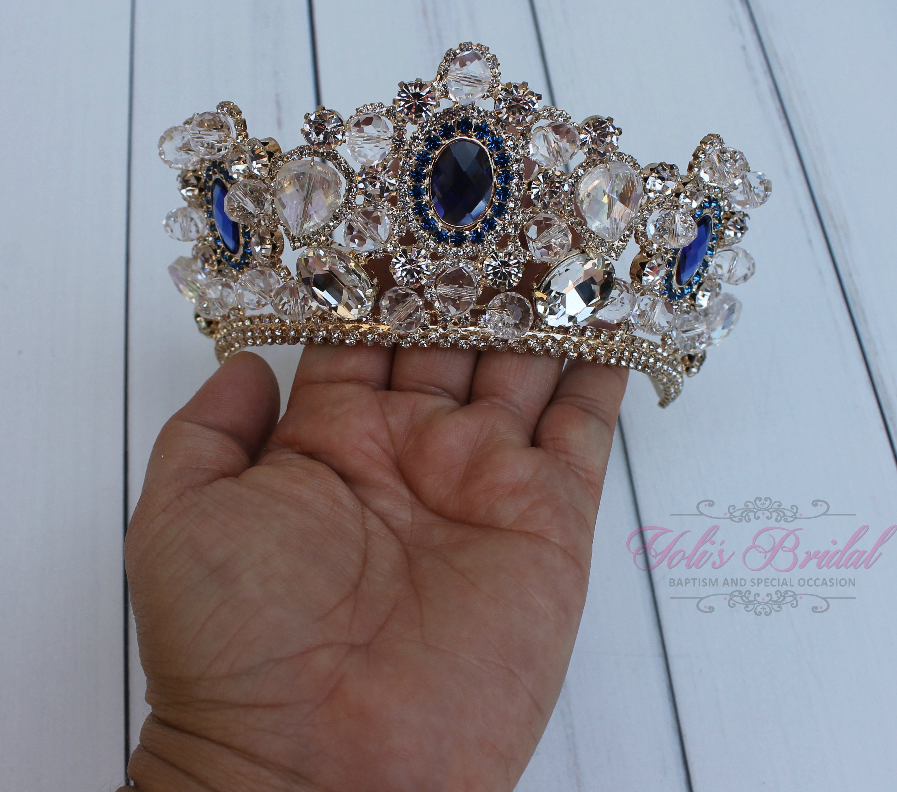 FAST SHIPPING Beautiful Gold Girl Sparkling Tiara With | Etsy