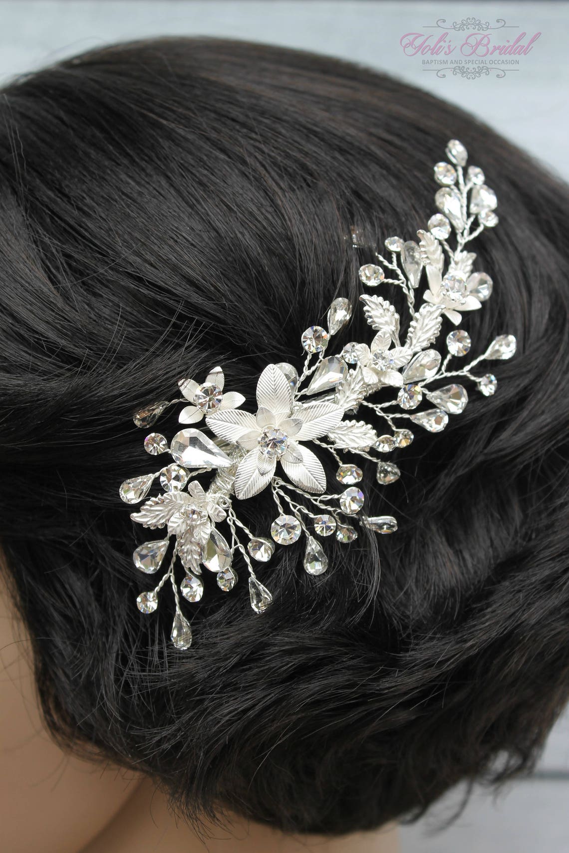 FAST SHIPPING Silver Bridal Hair Comb Silver Wedding Hair - Etsy