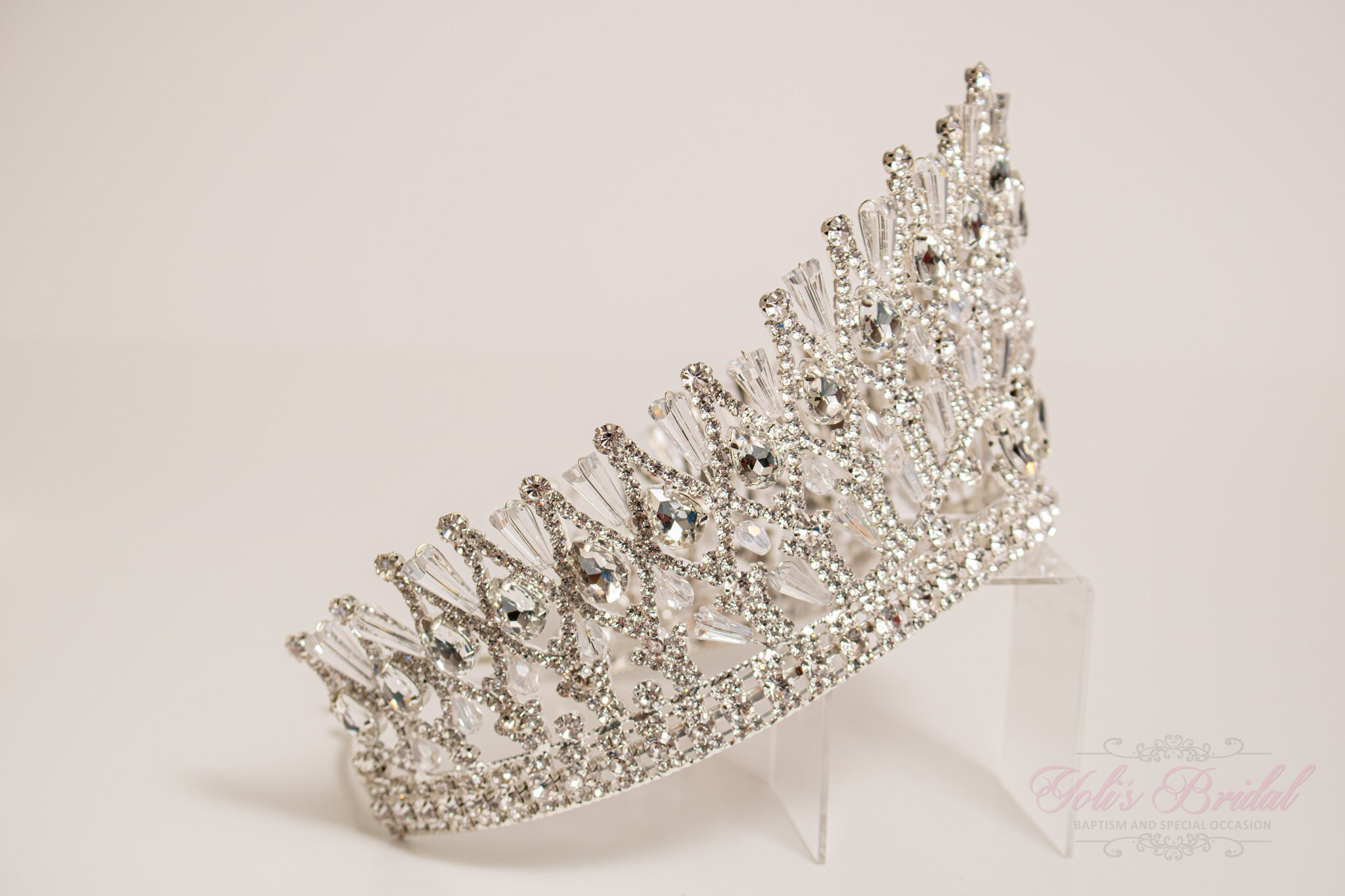 FAST SHIPPING Silver Sparkling Tiara Crystal Tiara Wedding - Etsy Denmark