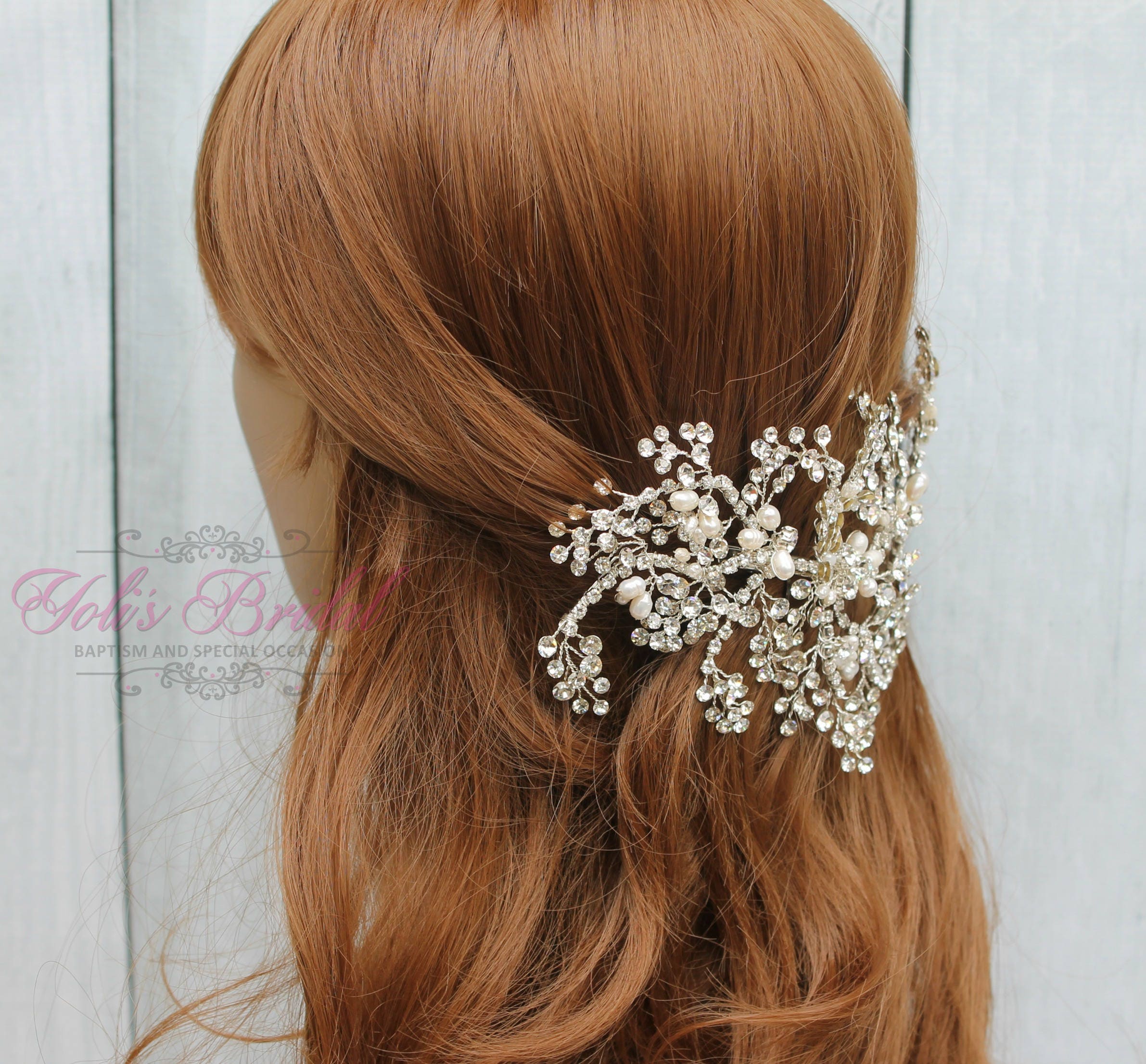 FAST SHIPPING!!! Silver Bridal Hair Comb, Wedding Hair Comb, Crystal ...