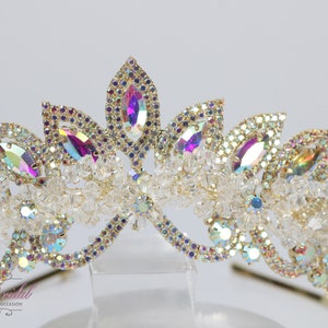 FAST SHIPPING! Gold AB Sparkling Tiara, Crystal Tiara, Wedding Tiara ...