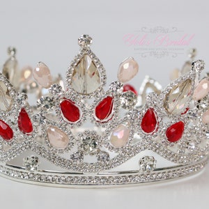 FAST SHIPPING!!! Silver and Ruby and Little Girl Round Crown, Royal ...