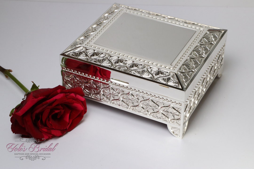 Fast Shipping!! Beautiful Silver Box, Wedding Lasso Box, Wedding ...