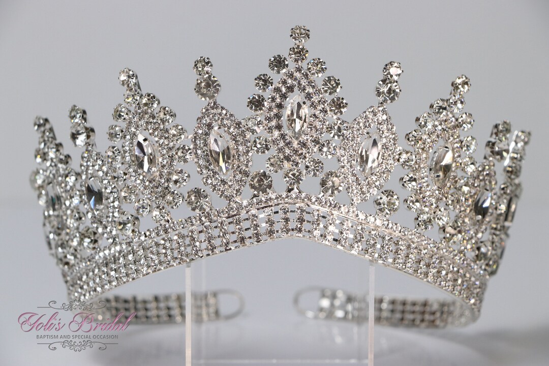 FAST SHIPPING Silver Crown, Gorgeous Silver Tiara, Stunning Sparkle ...