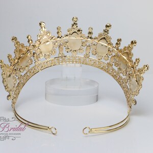 FAST SHIPPING!!! Gold AB With Red Stones Crown, Gorgeous Gold Tiara ...