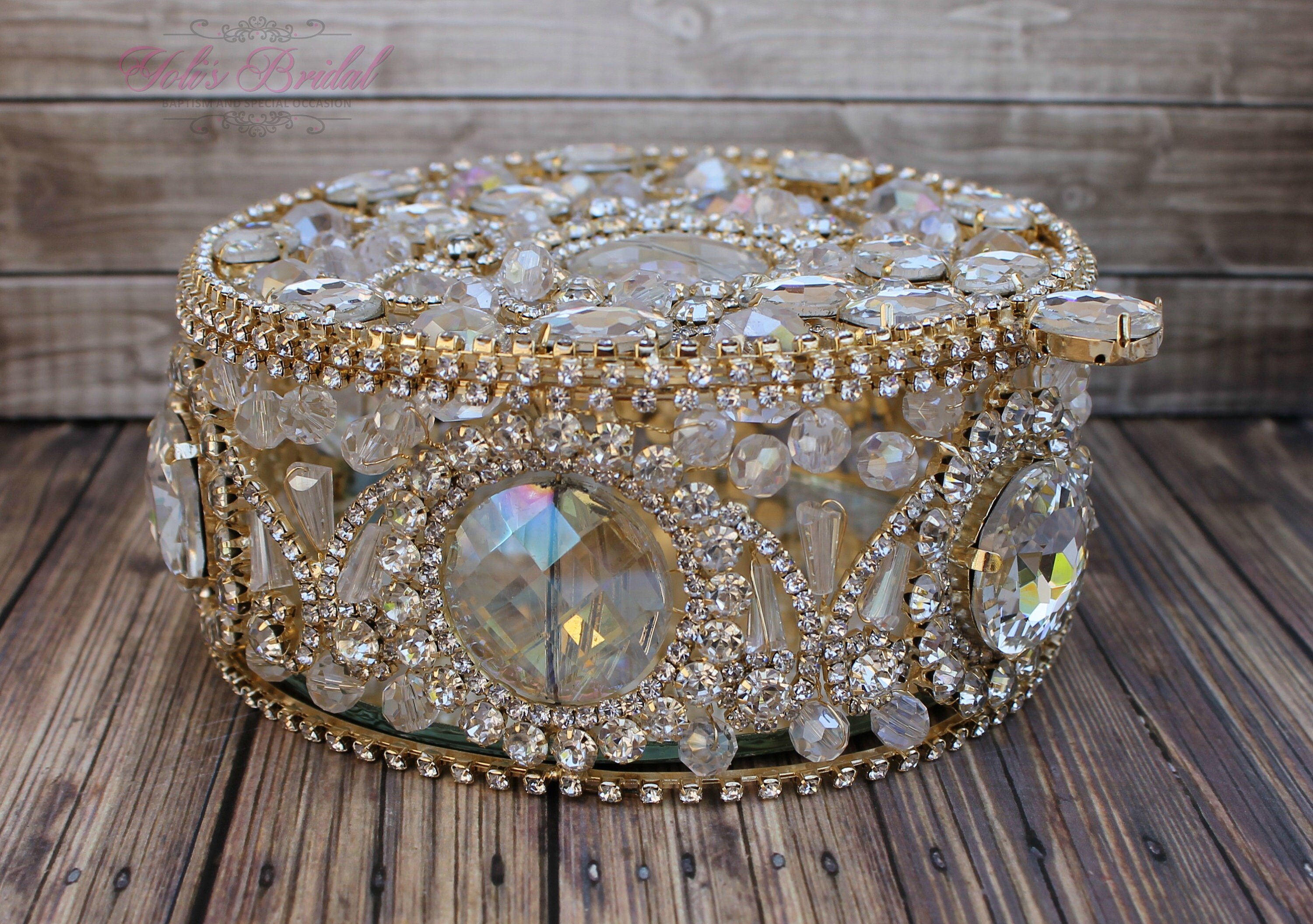 FAST SHIPPING!!! Beautiful Jewelry Box, Wedding Ring Box, Round Shaped ...