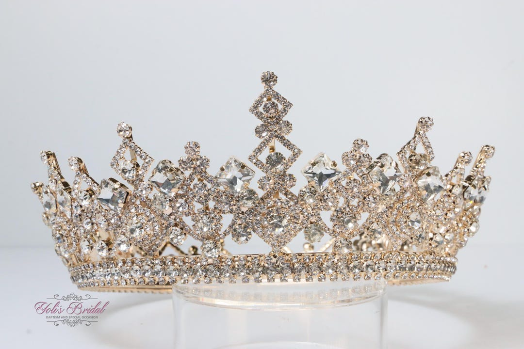 FAST SHIPPING!!! Gold Round Crown, Royal Crown, Full Crown, Tiara ...