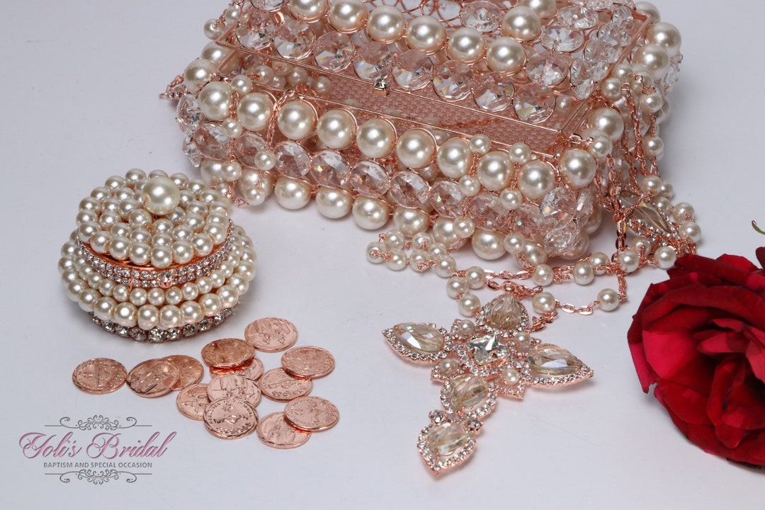 FAST SHIPPING! Beautiful Rose Gold Wedding Lasso, Lasso Box and Arras ...