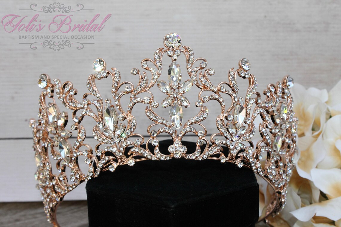 FAST Shipping Rose Gold Swarovski Tiara Cristaltiara - Etsy