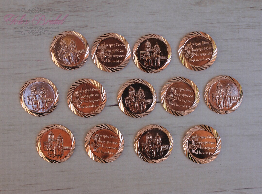 FAST SHIPPING!!! Rose Gold Coins, Unity Coins, Wedding Unity Arras ...
