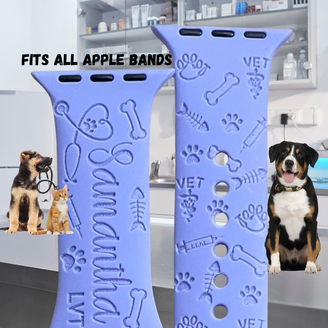 Vet Tech Apple Watch Band: Veterinary Technician Paw Print Design - Etsy