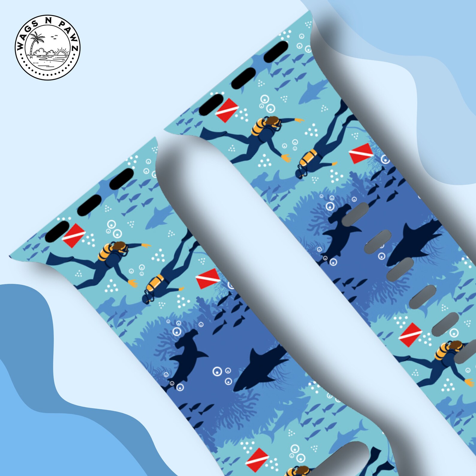 Scuba Diving Watch Bands, UV Printed Watch Band, Personalize It With A ...