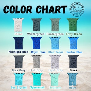 Ocean Surfing and Wave Silicone Laser Engraved Watch Band Sunrise Watch ...