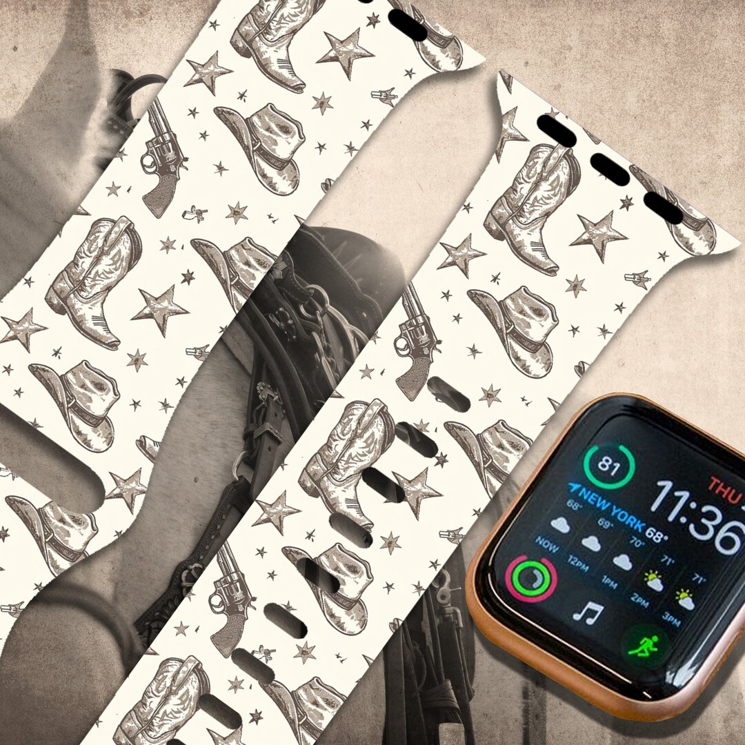 Cowboy Watch Band, Western Wild West Watch Strap, UV Printed Band ...