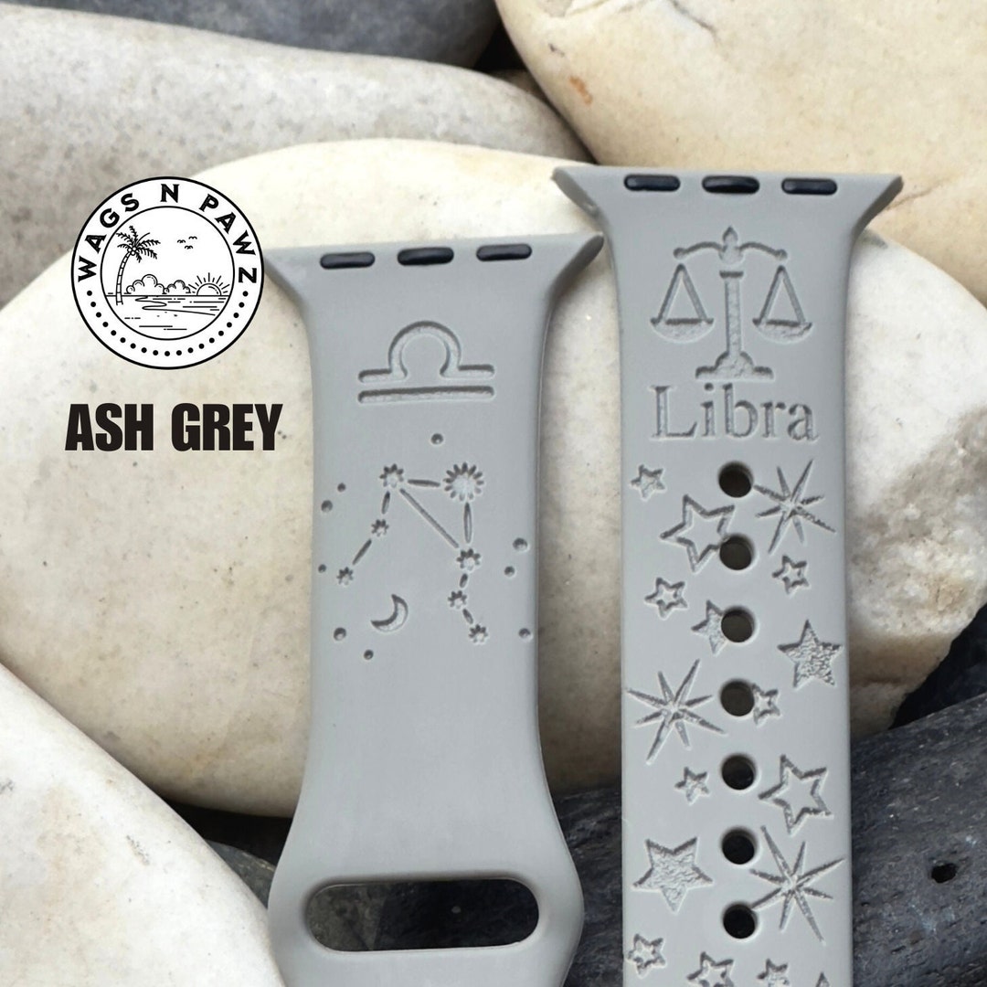 Zodiac Signs Libra Watch Band Silicone Engraved, Astrology Watch Strap ...