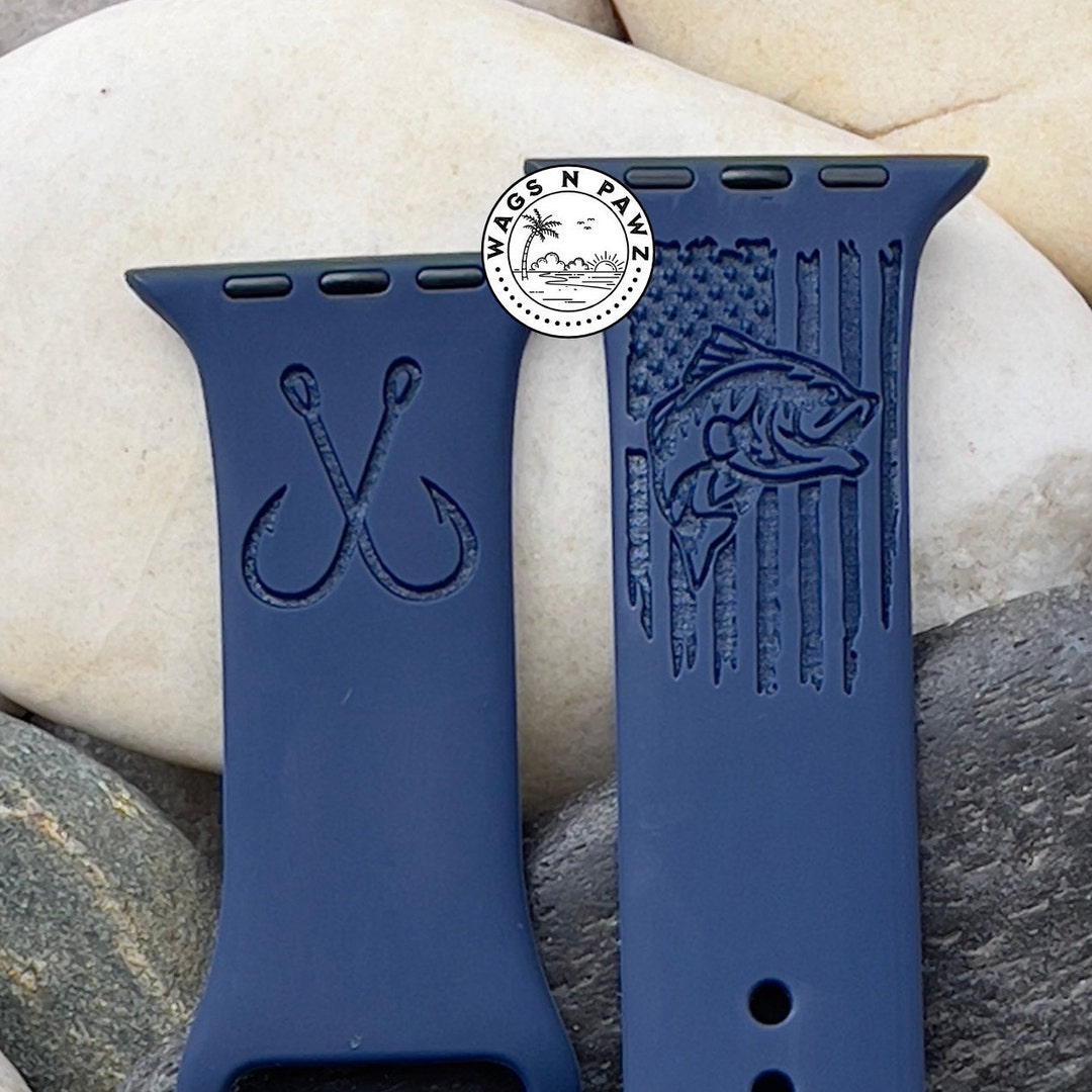 Bass Fishing Watch Band With Fishing Hooks Fisherman's - Etsy