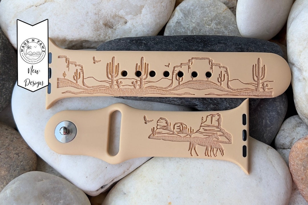 Southwest Desert Watch Band , Silicone Laser Engraved, Arizona Watch ...