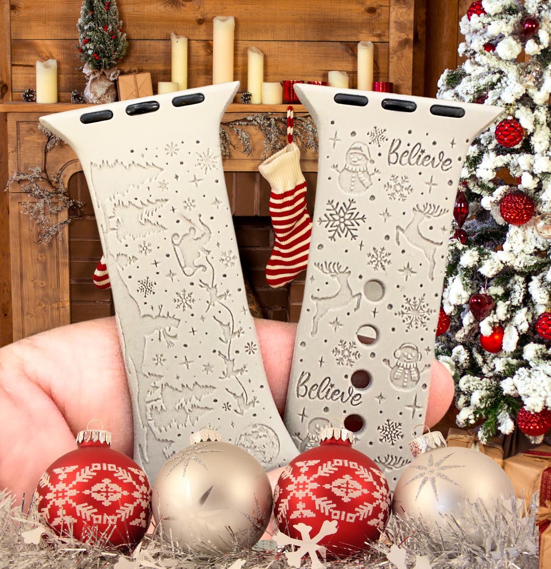 Christmas Santa Believe Watch Band That is Silicone Engraved ...
