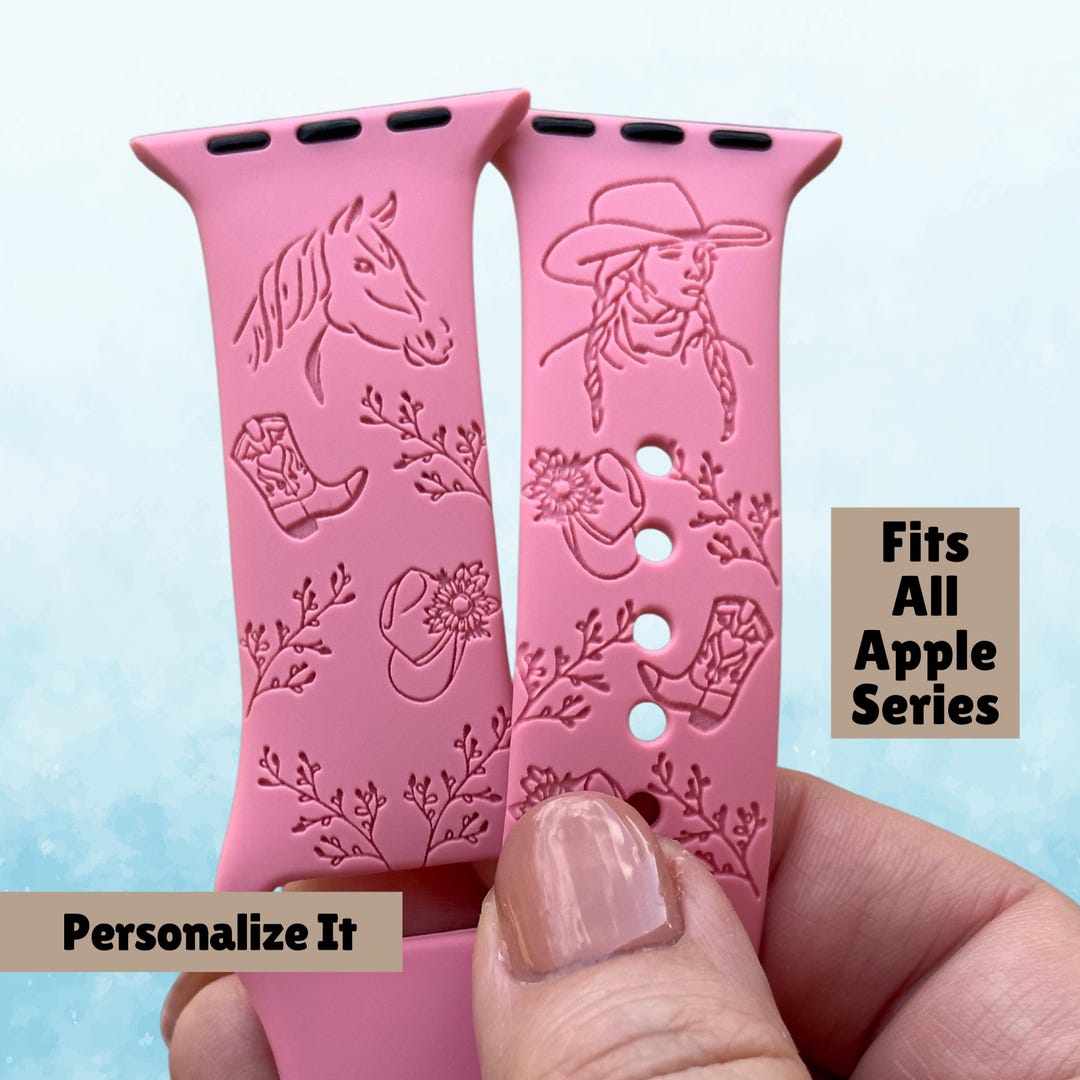 Western Cowgirl Watch Band Apple Watch Persoanliezed Gift Horse Lover ...