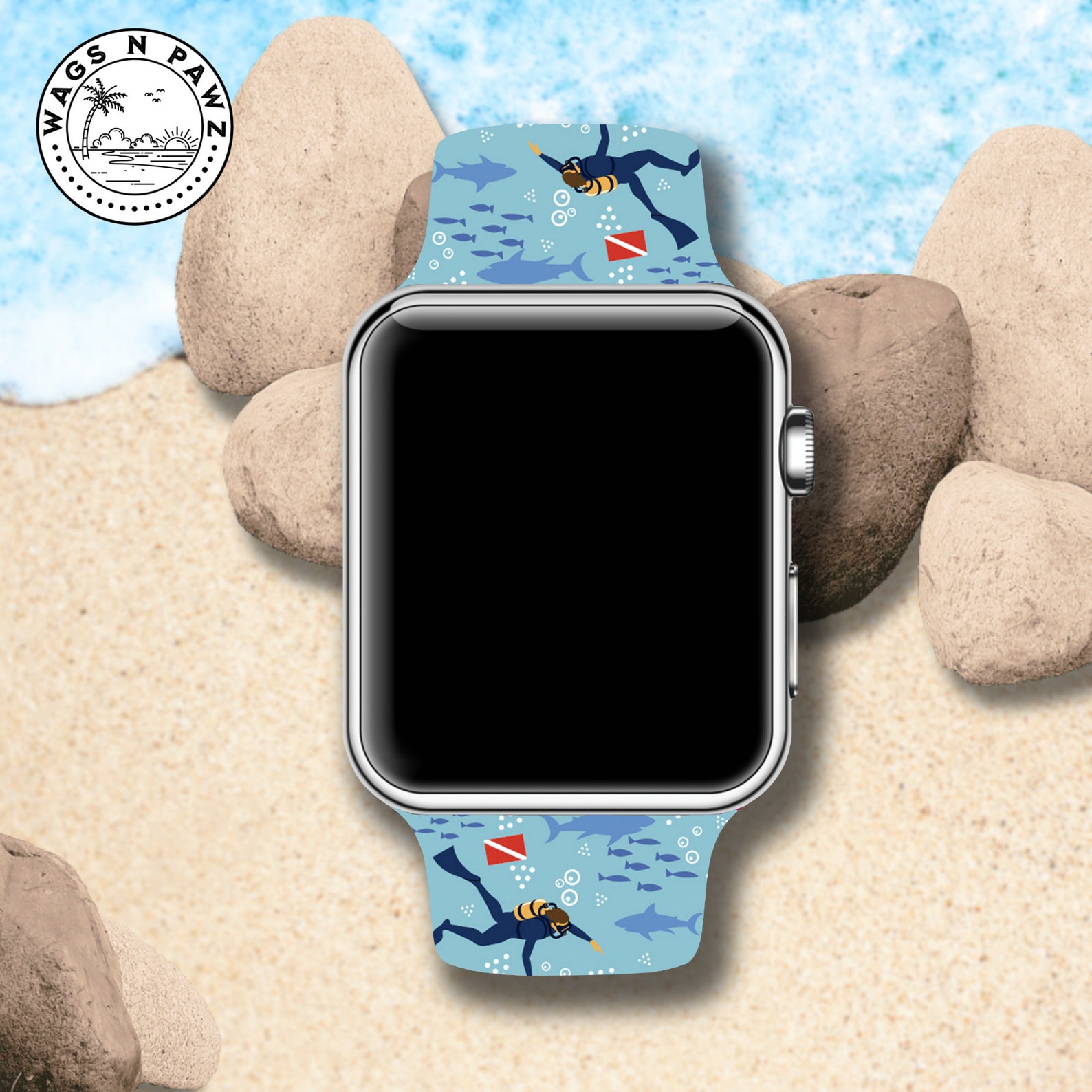 Scuba Diving Watch Bands, UV Printed Watch Band, Personalize It With A ...