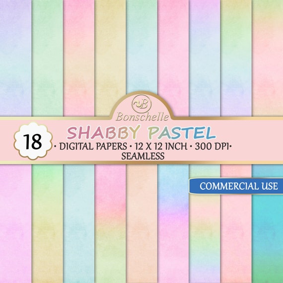 Pastel Digital Paper Background Scrapbook Printable Paper | Etsy