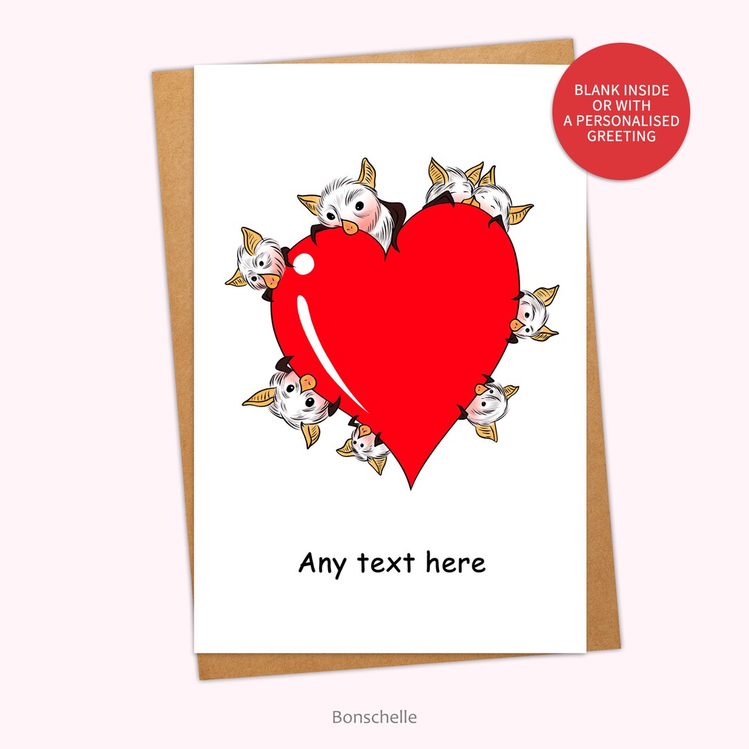 Cute Chibi Bats Valentine Card, Anniversary or Birthday Card ...