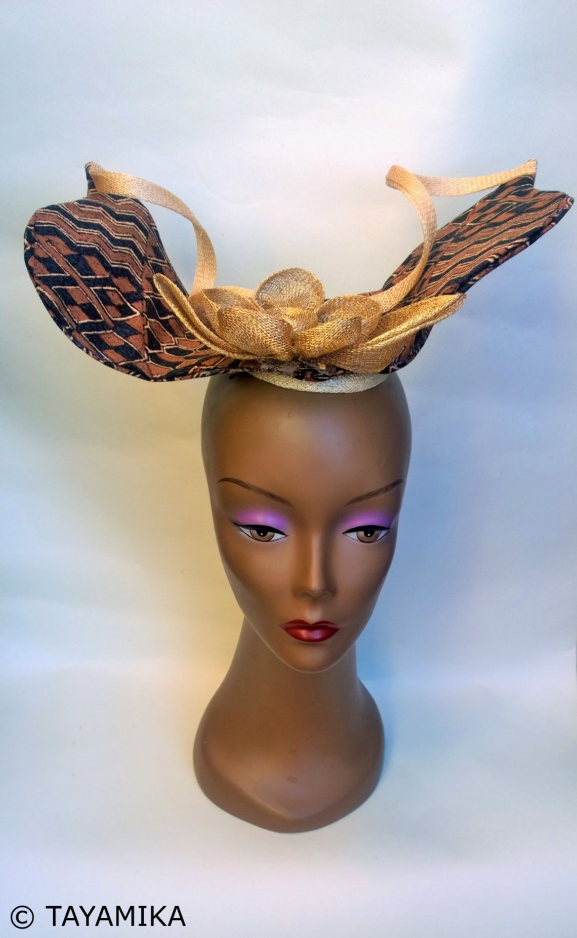 African Print Aztec Print Bird Fascinator Hat - Etsy
