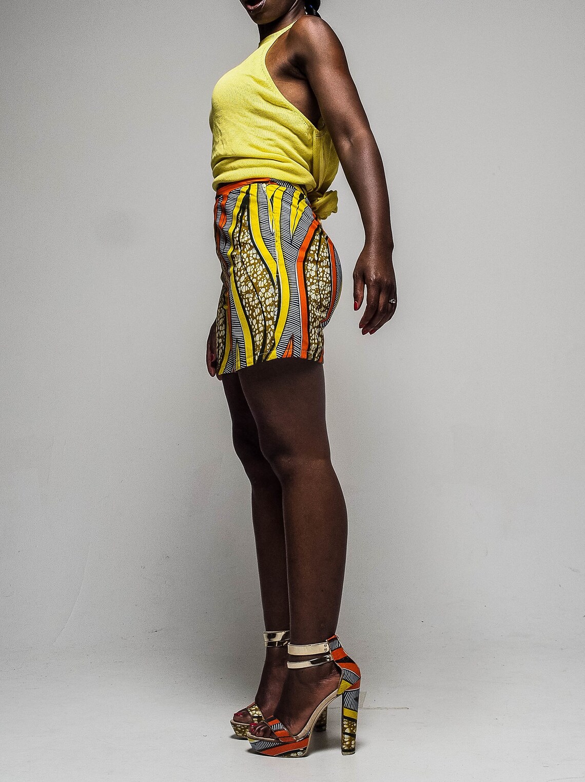 African Print Shorts UK SMALL Size 6 Ankara Shorts, Dutch Wax Print ...