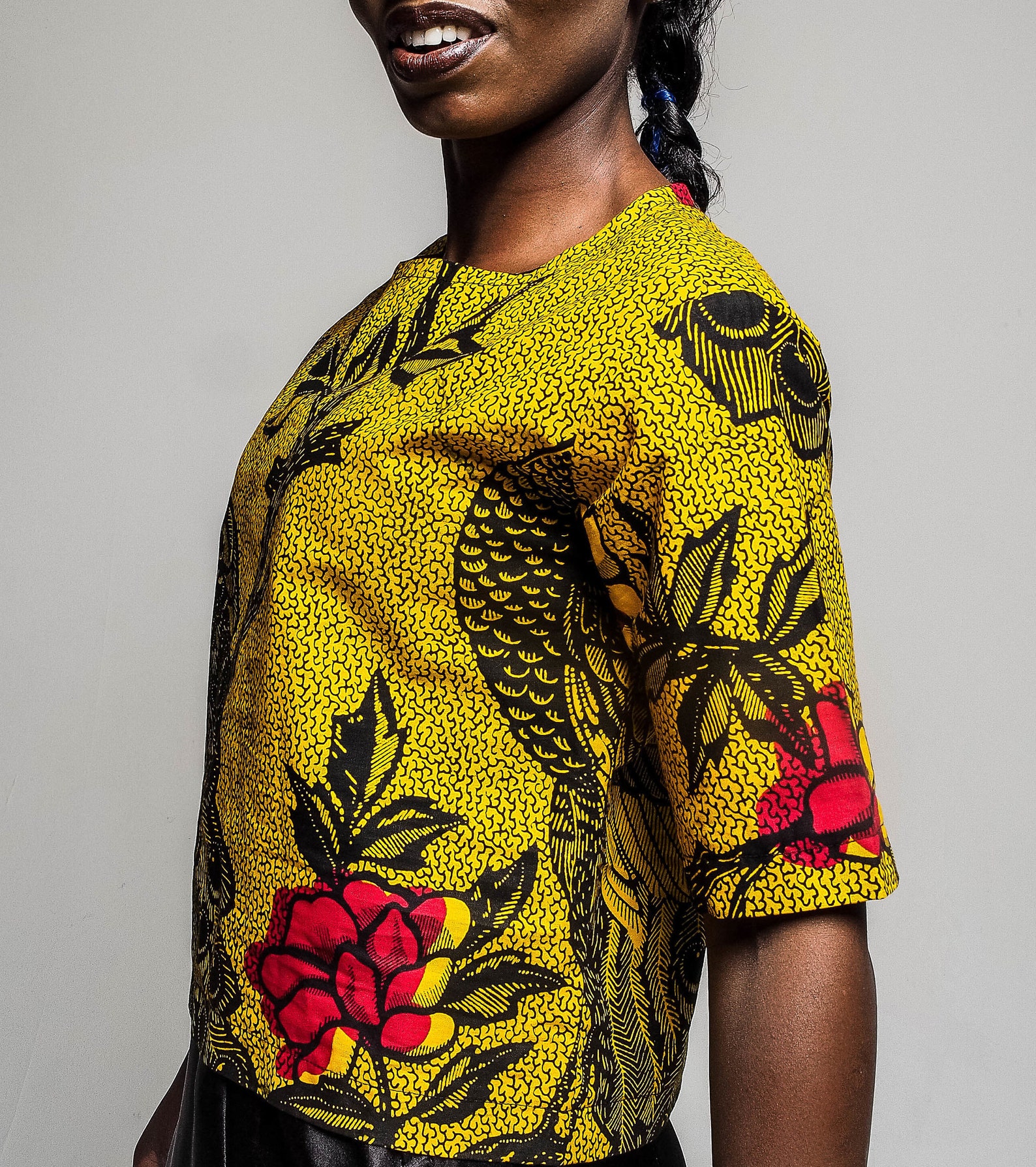 Ankara T Shirt. Crop Top African Peacock Print Crop Top. Festival Crop ...