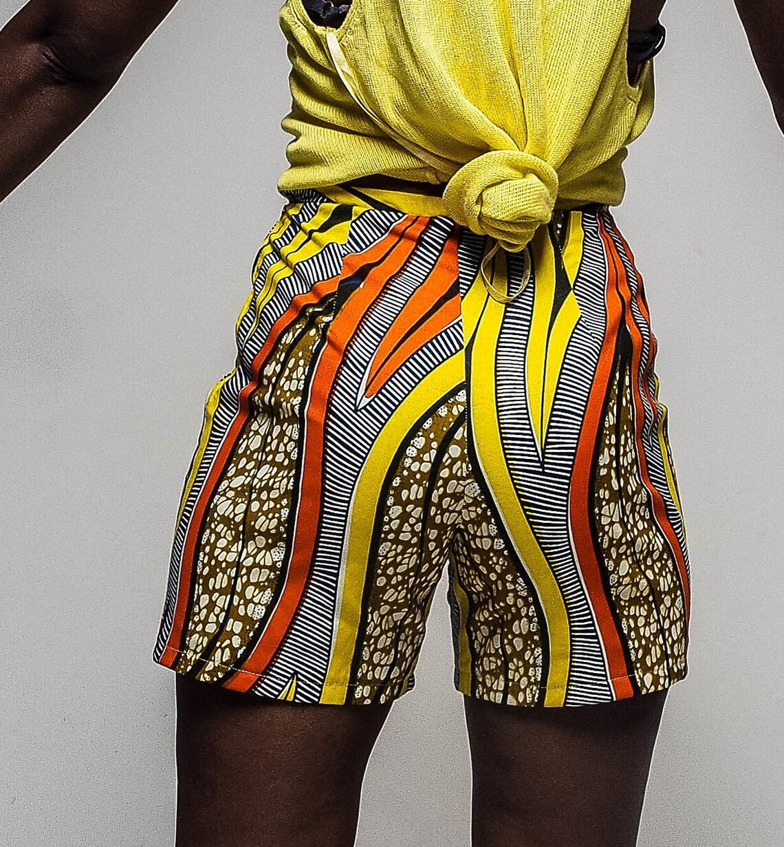 African Print Shorts UK SMALL Size 6 Ankara Shorts, Dutch Wax Print ...
