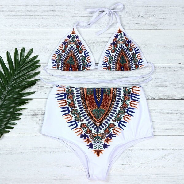 White High Waisted Swimsuit - Etsy