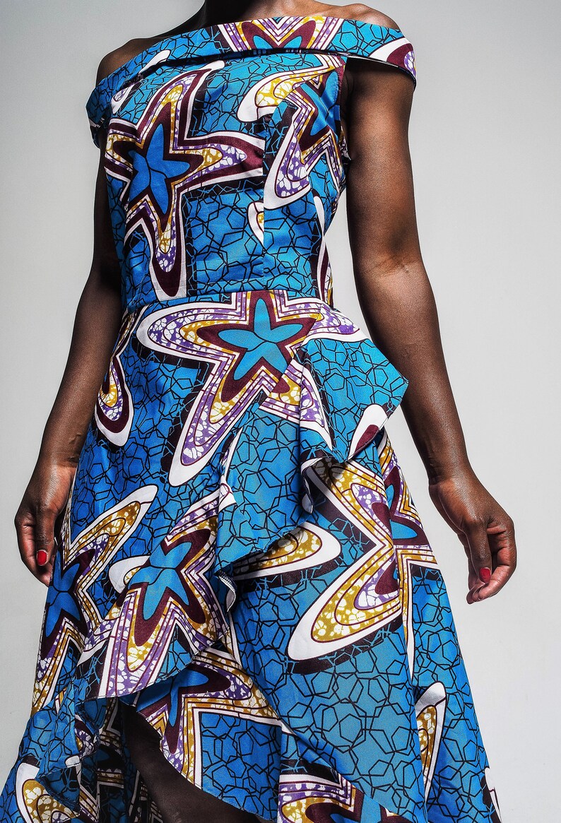 African Print Wrap Dress Flare Dress Ankara ankara Print african Print ...