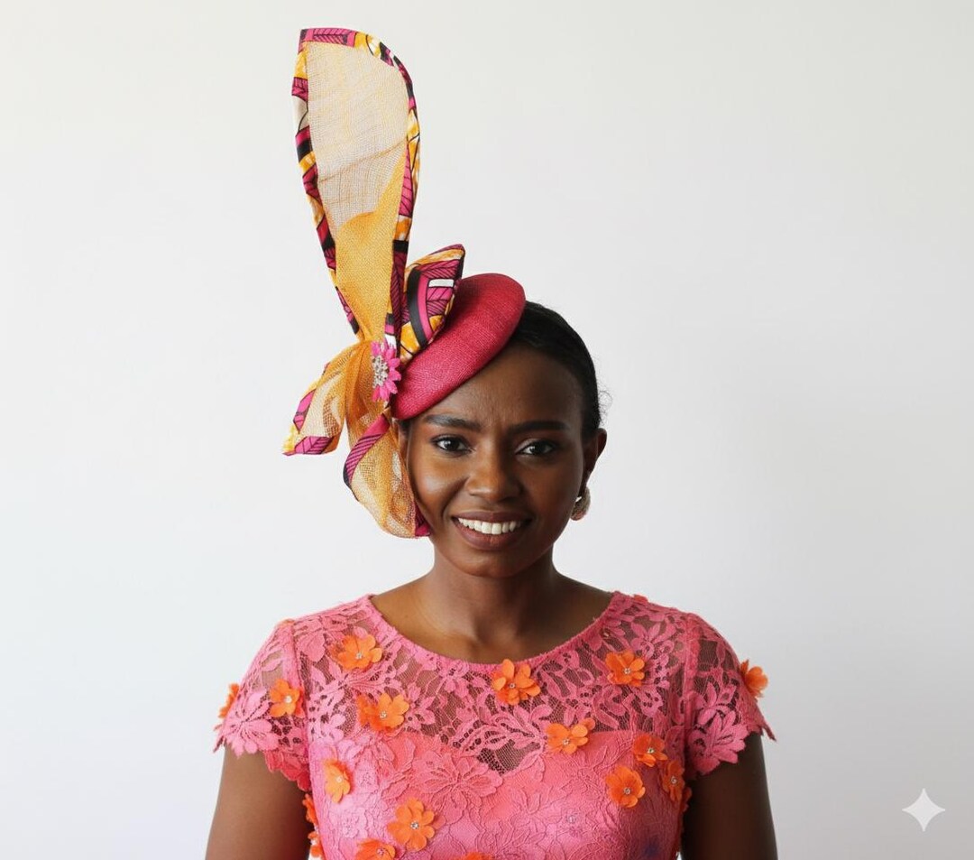African Print Fascinator - Etsy