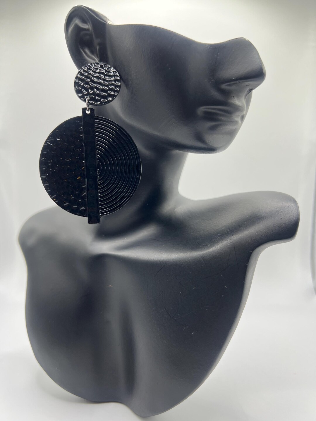 Black Beauty Earrings Edgy Modern Contemporary Abstract Irregular ...