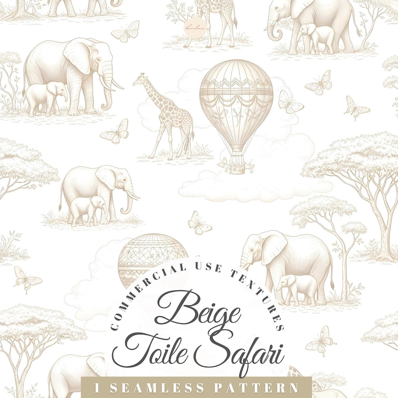 Beige Wallpaper Safari - Etsy